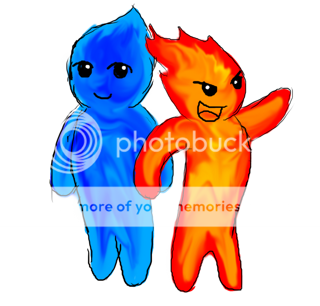 Elemental Blobs: Fire and Water – Nutty Scribbles